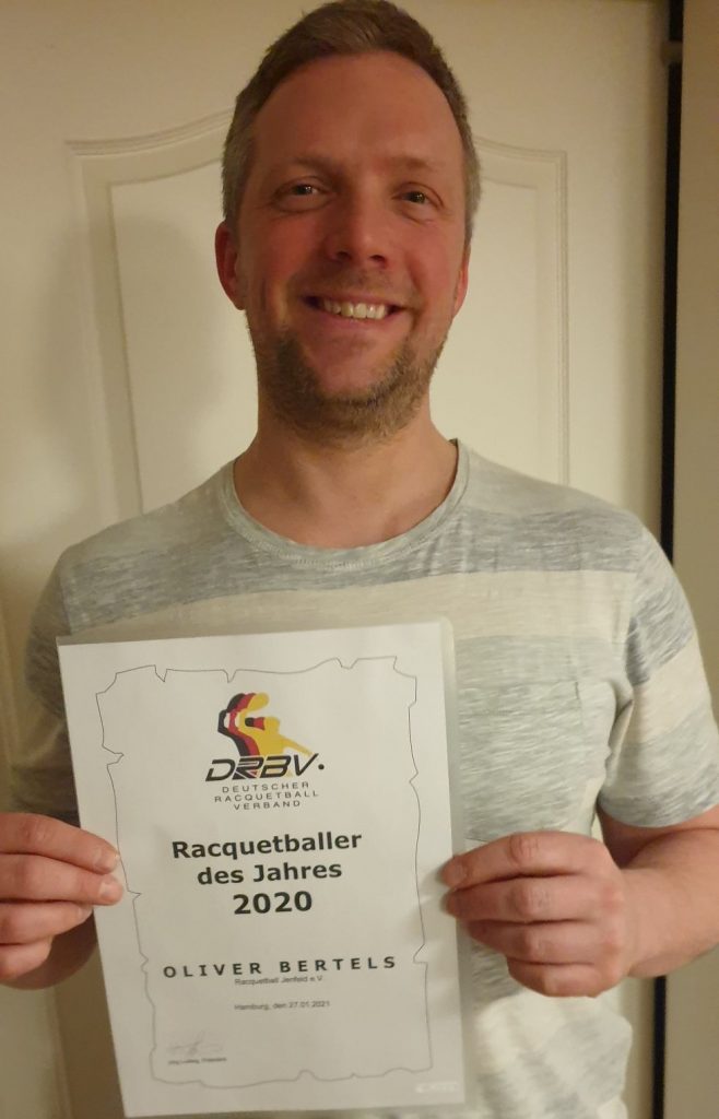 Oliver Bertels German Racquetball Player of the year 2020 – ERF